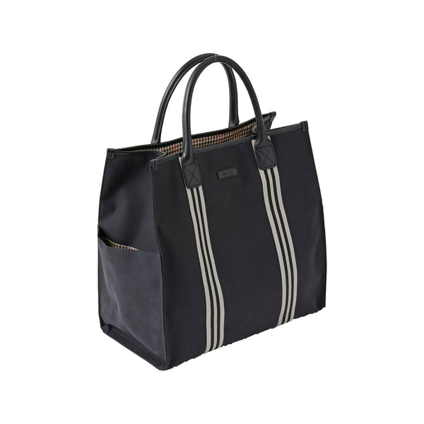 Tall Tote - black w/stripe | Grey Fox Designs
